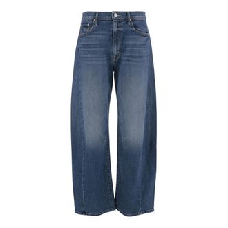 Mother Femme, Jeans, Bleu, Taille: W30 Jean Denim &agrave; Jambe Large Stretch