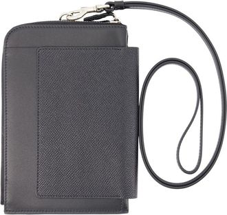 Balenciaga Unisex Passport Holder - Balenciaga Leather Black Calfskin Accessories Passport-Holder