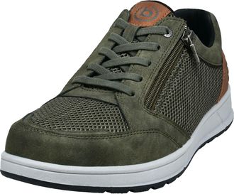 Bugatti man Herren Low-Top Sneaker, Männer Sneaker,schnürer,Business,maennlich,Mens,Men,Halbschuhe,straßenschuhe,Dark Green (7100),45 EU/EU UK