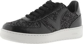 Victoria 1258217-WOMEN Basket Basse Madrid Paillettes & PI&Egrave;CES M&Eacute;TALLIS&Eacute;ES Plateau Femme Negro 36