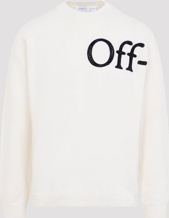Off-white Col ras du cou en tricot partag&eacute; Off White Bookish