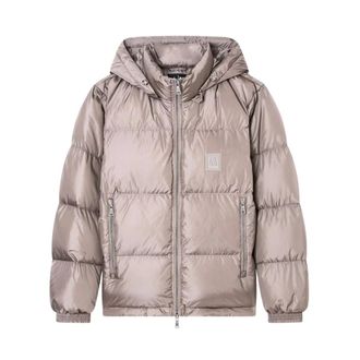 A|X Armani Exchange Ultraleichte Daunenjacke aus gl&auml;nzendem Nylon - - Jackets - Herren - Beige - M