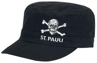 FC St. Pauli Army Totenkopf Unisex Cap schwarz 100% Baumwolle Fan-Merch, Fu&szlig;ball, Totenk&ouml;pfe