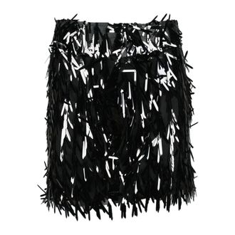 Giulia N Couture Mini Rei&szlig;verschlussrock aus Polyester - - Skirts - Damen - Schwarzk - XS