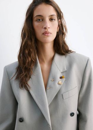 Mango Ensemble 3 broches assorties or - Femme - Taille unique - MANGO
