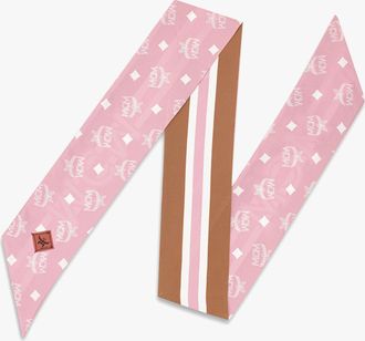 MCM Petite Schal aus Bio-Seide mit Monogramm-Print