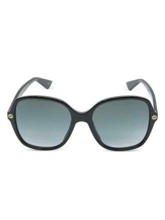 Gucci lunettes de soleil rondes (ann&eacute;es 2020) - Noir