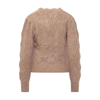 Isabel Marant Multicolor Puff&auml;rmel Strickpullover - - Knitwear - Damen - Beige - S