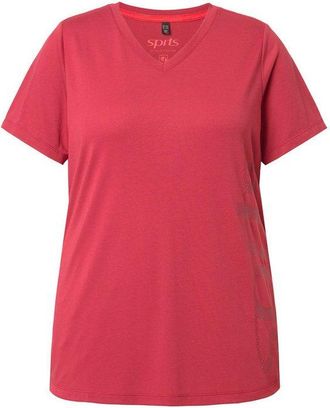 Ulla Popken T-Shirt Funktions-Shirt V-Ausschnitt Halbarm