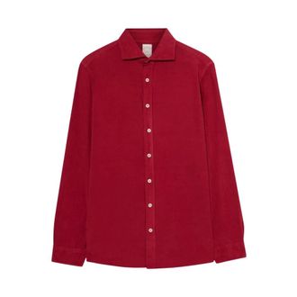 Brooks Brothers Chemise Slim Fit en Velours C&ocirc;tel&eacute; de Coton avec Col &agrave; Pointes - Homme - Chemises - Rouge - Taille: M