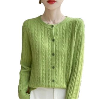 Generic Cardigan tricoté en cachemire à col rond pour femme, EN8, L