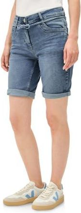 Cecil B379412 Short de Jogging au Look Denim, Délavage Authentique, 29W Femme