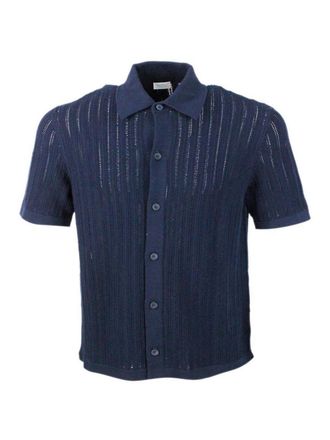 04651/ Pull Col Rond - Bleu