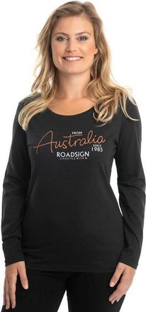 Roadsign Langarmshirt Australia (1, 1-tlg., 1) mit Aufdruck & Rundhalsausschnitt - aus 100% Baumwolle