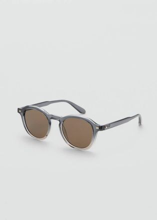 Mango Lunettes de soleil monture semi-transparente noir - Homme - Taille unique - MANGO MAN