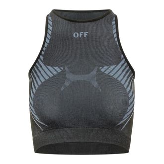 Off-white Racing Seamless Top - - Tops - Damen - Blau - XS