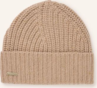 Seeberger Seeberger M&uuml;tze Mit Cashmere Und Glitzergarn beige