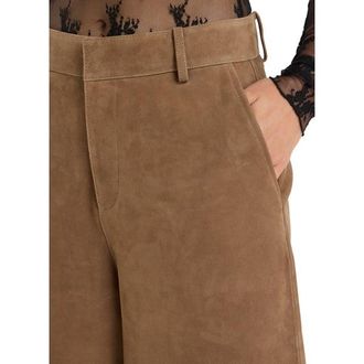 Saison 1865 Bermuda droit en cuir