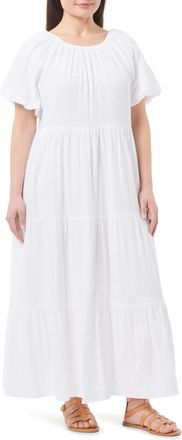 Dreimaster Vintage Womens Maxikleid Dress, Weiss, L