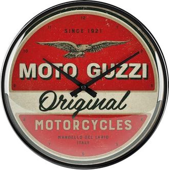 Nostalgic Art Horloge r&eacute;tro, &Oslash; 31 cm, Moto Guzzi - Original Motorcycles - Id&eacute;e Cadeau pour Motards, Official License Product (OLP), d&eacute;coration Murale Cuisine, Desig
