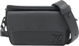 Louis Vuitton Sac bandouli&egrave;re en cuir de veau Aerogram Pre-owned - Femme - Pre-owned - Noir - Taille: ONE Size