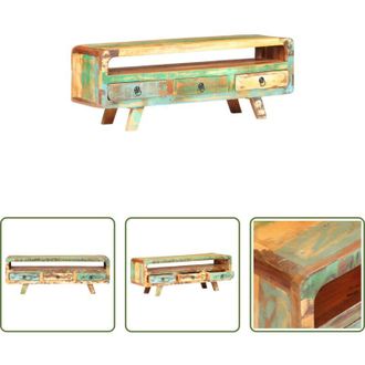 vidaXL Vintage M&ouml;bel - TV-Schrank 117x30x41 cm Altholz Massiv