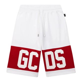 GCDS Band Logo Sweatshorts - - Shorts - Herren - Wei&szlig; - S