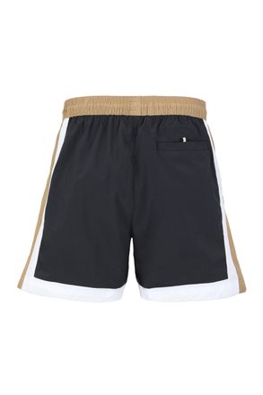 HUGO BOSS Mens Multicolor Nylon Beach Shorts Polyester Beachwear Sea Clothing