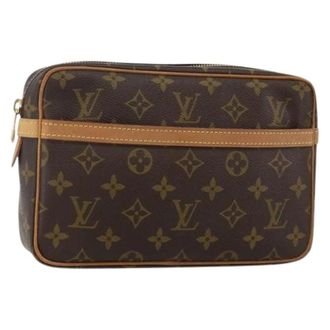 Louis Vuitton Pochette en toile Pre-owned - Femme - Pre-owned - Brun - Taille: ONE Size