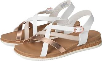 Skechers Sandales Desert Kiss Low-Peak Rank pour femme, Blanc, 38 EU