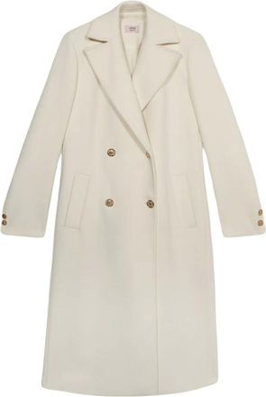 Oltre Femme, Manteaux, Blanc, Taille: 44 FR Long double-breasted coat