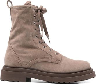 Brunello Cucinelli Lace-up Lug-sole Ankle Boots