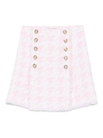 Balmain minijupe en tweed - Rose
