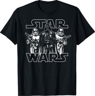 Star Wars Darth Vader & Stormtroopers Outline T-Shirt