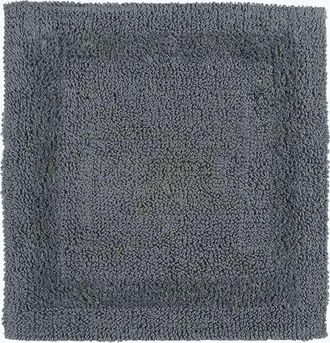 Homescapes Tapis de Bain 1600 g/m², Extra Doux, 100% Coton, réversible, antidérapant, Lavable, Super Absorbant, séchage Rapide, Tapis de Douche 50x50 cm Gris