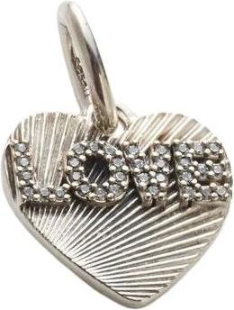 Pandora Gravierbarer Love Heart Dangle Charm - - Accessories - Damen - Wei&szlig; - ONE SIZE
