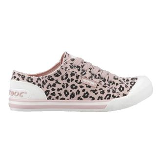 Rocket Dog Jazzin Leo-Muster Freizeitschuhe f&uuml;r Damen (Hellrosa/Schwarz/Wei&szlig;)