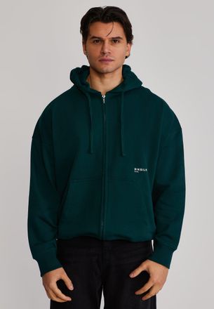 Siksilk Herren Gr&uuml;ner Grafik Full-Zip Hoodie XXL