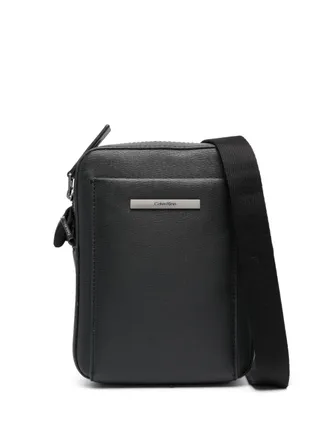 Calvin Klein sacoche &agrave; texture grain&eacute;e - Noir