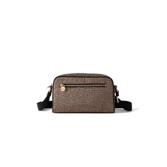 Borbonese Nylon Kameratasche mit Lederdetails - - Bags - Damen - Braun - ONE SIZE