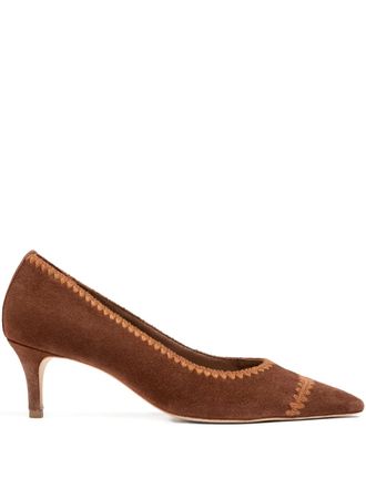 Cinq &agrave; Sept escarpins Stellah 55 mm - Marron