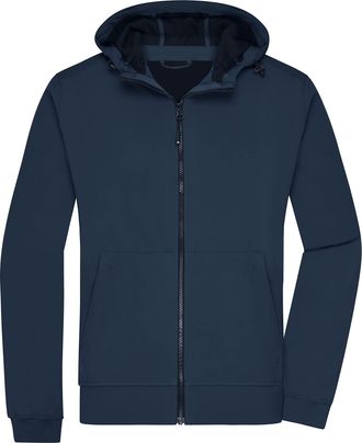 James & Nicholson Herren Kapuzen Softshelljacke - Klassische Kapuzenjacke aus Softshell | Farbe: navy/navy | Gr&ouml;sse: XXL