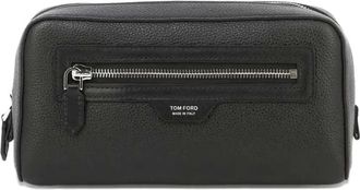 Tom Ford trousse de toilette zipp&eacute;e &agrave; d&eacute;tail de logo - Noir