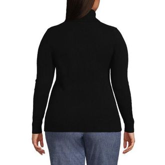 Lands End Rollkragen-Pullover aus Kaschmir, Damen, Gr&ouml;&szlig;e:52-54 plus, Schwarz, Kaschmir, by Lands End