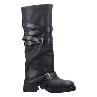 Miista Femme, Chaussures, Noir, Taille: 38 EU Katarzyna Belt Boot