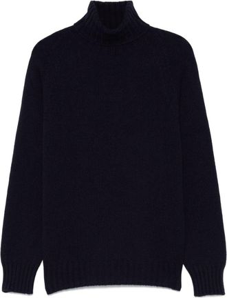 Maryya Gerippter Strickpullover - Blau