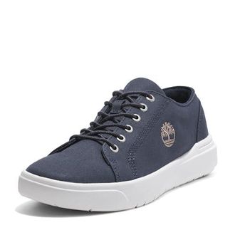 Timberland Low Lace Up Sneaker, Chaussures pour Homme, DK BLU Canvas, 45 EU, Toile Bleu fonc&eacute;, 45 EU