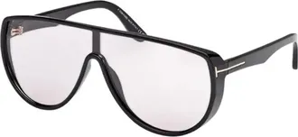 Tom Ford Eyewear FT1182 Oversized Shield Sunglasses - Black