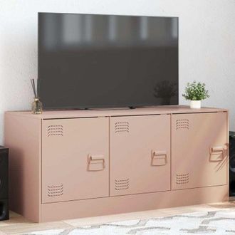 vidaXL vidaXL TV-Schrank Rosa 99x39x44 cm Stahl