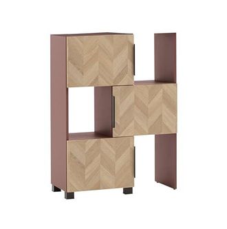 Schildmeyer Schieberegal Piazza 160383, Mauve/Fischgr&auml;ten Dekor, 47-78 x 34,7 x 101,6 cm